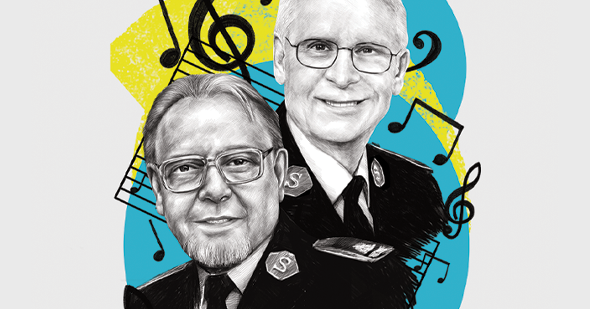 Generals John Gowans and John Larsson - Peer Magazine