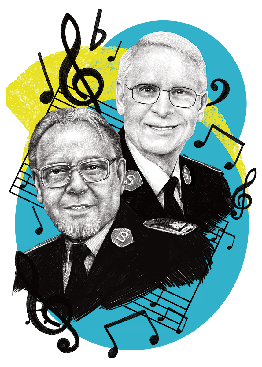 Generals John Gowans and John Larsson - Peer Magazine